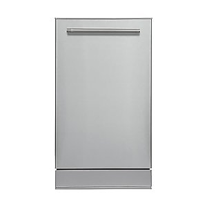 West Bend Dishwasher 18-Inch Built In with 3 Wash Options and 6 Automatic Cycles, Stainless Steel Construction with Electronic Control LED Display, Low Noise Rating, 53 dB, Metallic