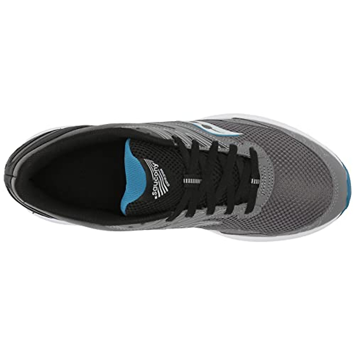 Saucony Men's Cohesion 15 Running Shoe, Charcoal/Topaz, 8.5