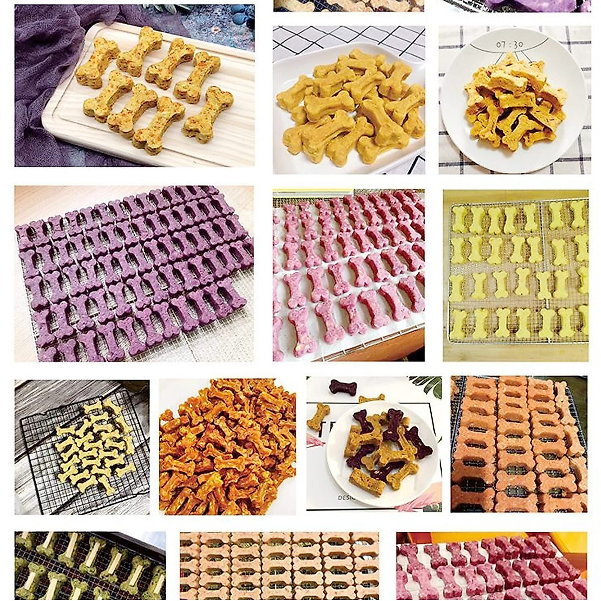 Dog treats Cutters Set 11 Pieces,5 Dog Bone 3 Footprint 2 Dogs 1House Dog Cookie Cutter sets Different Sizes Mini Small Medium Big Cut Out for Homemade Treats and Baking