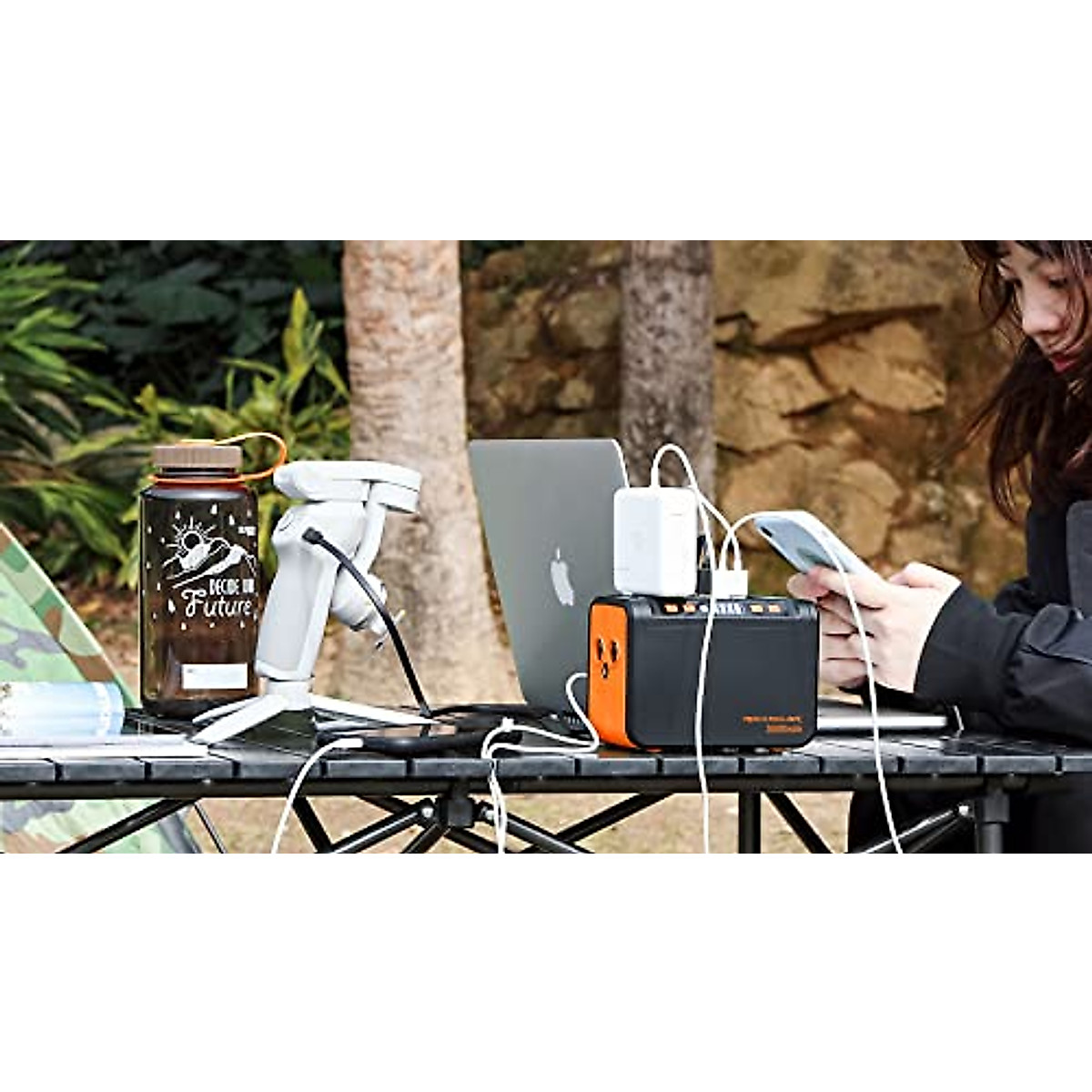 ROCKSOLAR Portable Power Station RS81 MAX - 111Wh Backup Lithium Battery Solar Generator with Flashlight, 12V DC Port, 80W AC 110V Outlet for Outdoors Camping, CPAP, Emergency