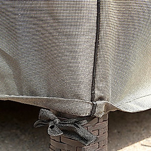 Budge P3A02PM1 English Garden Patio Sofa Cover Heavy Duty and Waterproof, Extra Extra Large, Two-Tone Tan