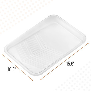Bates- Paint Tray Liner, 9 Inch, 10 pcs, Transparent Paint Pans Trays, Plastic Paint Tray, Disposable Paint Tray, Paint Roller Tray, Paint Trays for Painting Walls, Roller Tray Liners, Paint Pan Liner