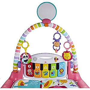 Fisher Price Baby Gift Set Deluxe Kick & Play Piano Gym & Maracas, Playmat & Musical Toy with Smart Stages Learning Content plus 2 Rattles (Amazon Exclusive)
