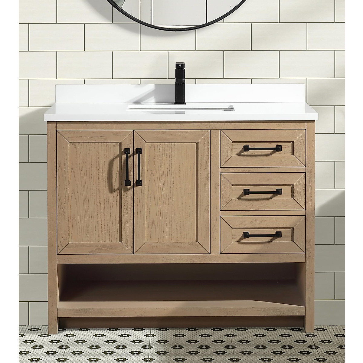Ari Kitchen & Bath Venice 42" Bathroom Vanity in Oak Gray