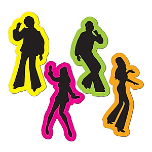 70's Party Decorations Set - Disco Fever Banner, Table Cover, Disco Ball Whirls, Retro Silhouette Cutouts – 70s Party Decorations and Soul Train Party Theme Decorations