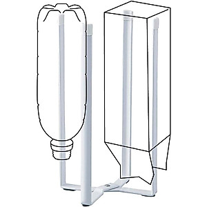 Anferstore Multifunction Eco Stylish Holder Cup Drain Rack, Home Tower Kitchen Stand Plastic Bag Garbage Bag Holder for Home Kitchen Tower (White)