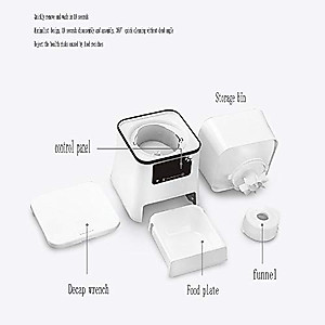 ZZK Intelligent Pet Feederautomatic Cat Feederwater Dispenser Dispenserplastic Automatic Remote Timing Quantitative Automatic Feeding Machinedog Cat Supplies