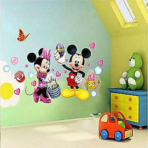 Mickey Minnie Mouse Wall Stickers Vinyl Decal Kids Nursery Baby Room Decor