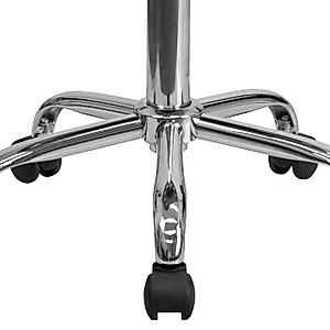 Flash Furniture Taylor Vibrant Orange Tractor Seat and Chrome Stool