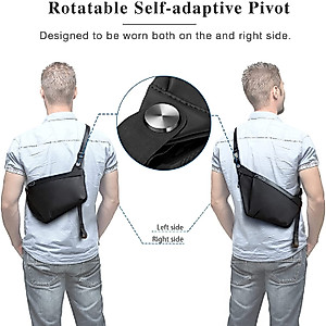 NIID-FINO 4 Compact EDC Sling Bag, Minimalist Chest Shoulder Backpack Crossbody Bag for Men Women Lightweight Slim Daypack for Tactical, Travel, Work, Gym, Sport(Excluding Mask Pack)