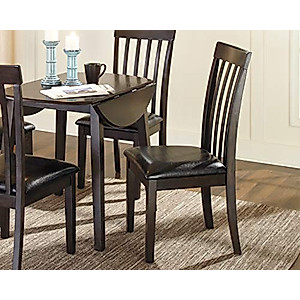 Signature Design by Ashley Hammis Rake Back Dining Room Chair, 2 Count, Dark Brown
