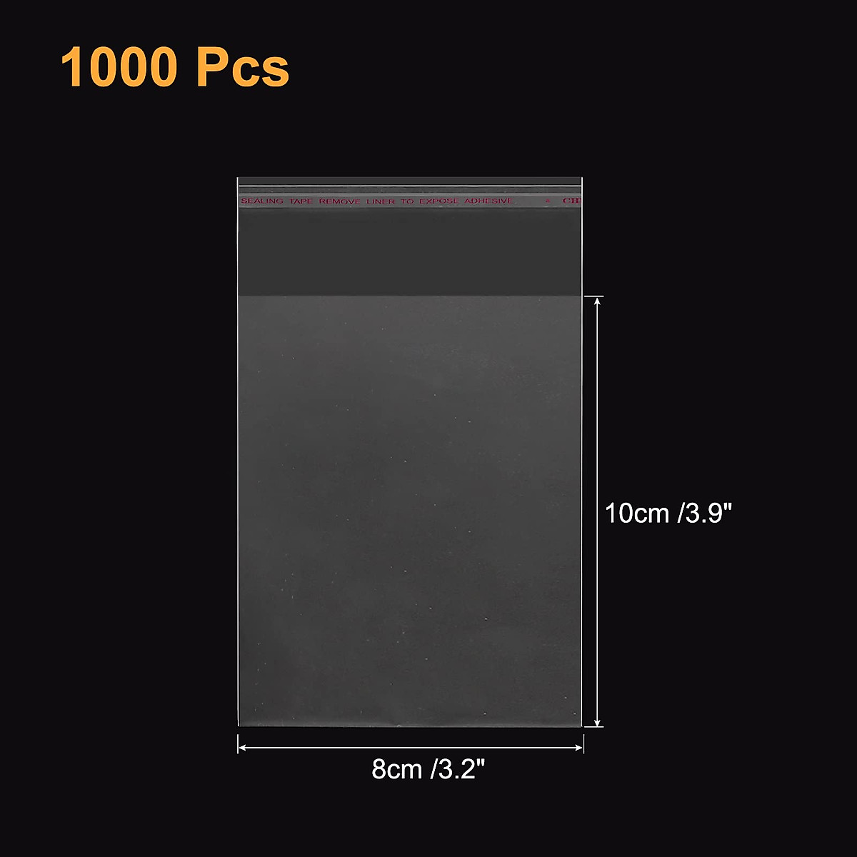 uxcell 1000Pcs Clear Cello Bags, 3" x 4" Plastic Self Sealing OPP Cello Treat Bags Cello Poly Bags for Packing Cookies Candy Jewelry Gifts, Clear