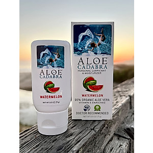 Aloe Cadabra Personal Lube, Organic Lubricant for Her, Him & Couples, Watermelon 2.5 Ounce