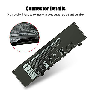 SKOWER 38Wh F62G0 F62GO 0F62G0 Laptop Battery for Dell Inspiron 13 7000 i7373 7373 7386 2-in-1 5370 7370 7380 P83G P87G P91G P83G001 P83G002 P87G001 Vostro 13 5370 Replacement CHA01 RPJC3 39DY5 11.4V