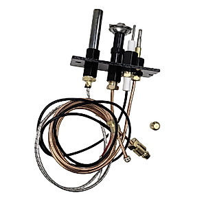 10002265 Replacement Propane/Natural Gas 3 Way Pilot Assembly compatible with for Majestic Temco, and Vermont Castings gas stoves