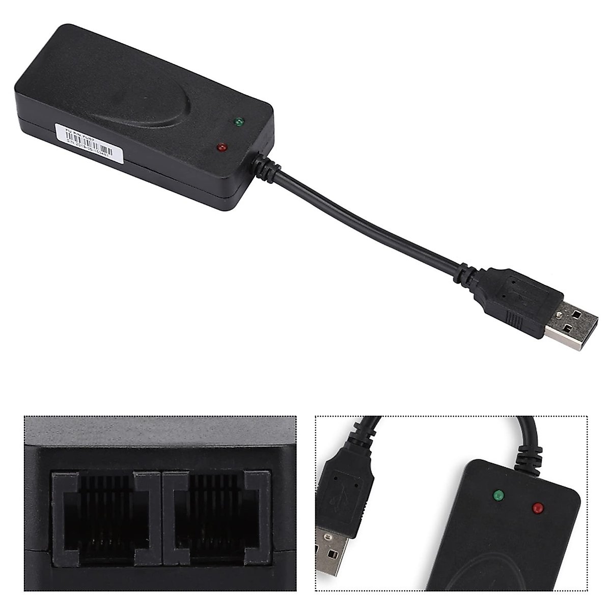 Fax Modem, Convenient External USB 2.0 56K Modem with Compatible at and Extended at Command Sets for Win 7/Win 8/Win 10/Win XP