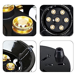 Camping Stove Burner Windproof Camp Stove, Portable Windproof Furnace Stove For Camping, 17800W Strong Firepower, Wind Protection Outdoor Stoves With Evenly Heated For Picnic Hiking Backpacking