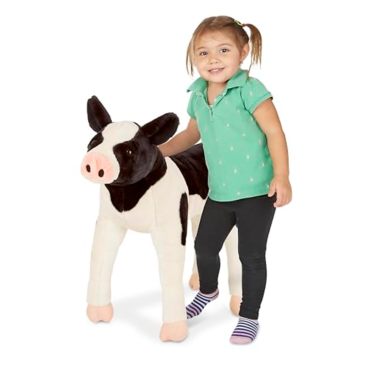 Melissa & Doug Giant Calf - Lifelike Stuffed Animal Baby Cow (2 feet tall)