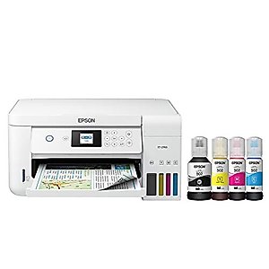 Epson EcoTank ET-2760 Wireless Color All-in-One Cartridge-Free Supertank Printer with Scanner and Copier. Full 1-Year Limited Warranty (Renewed Premium)