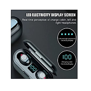 Rock Ridge F-9 Wireless Ear Buds Touch Controls for Calls and Music (Black, Single)