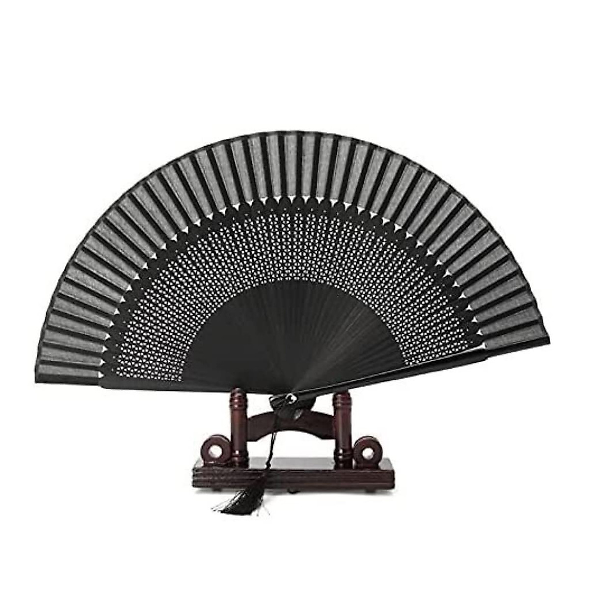 Folding Hand Fan Folding Fan Handheld Folded Fan Bamboo Hand Fan Elegant Carved Hand Held Folding Fans Silk Folding Fans Foldable Fan Hand Held Fans (Color : Random Delivery, Size : 37x19.5cm)