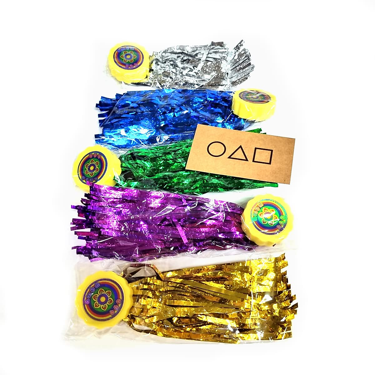 GASHINA STORY Jaegi with The bell (Jegi chagi) Korean Old Game 5 pcs + Korean Game Invitation Card 1P - Kick Shuttlecock, Hackysack (Random Color) 제기차기