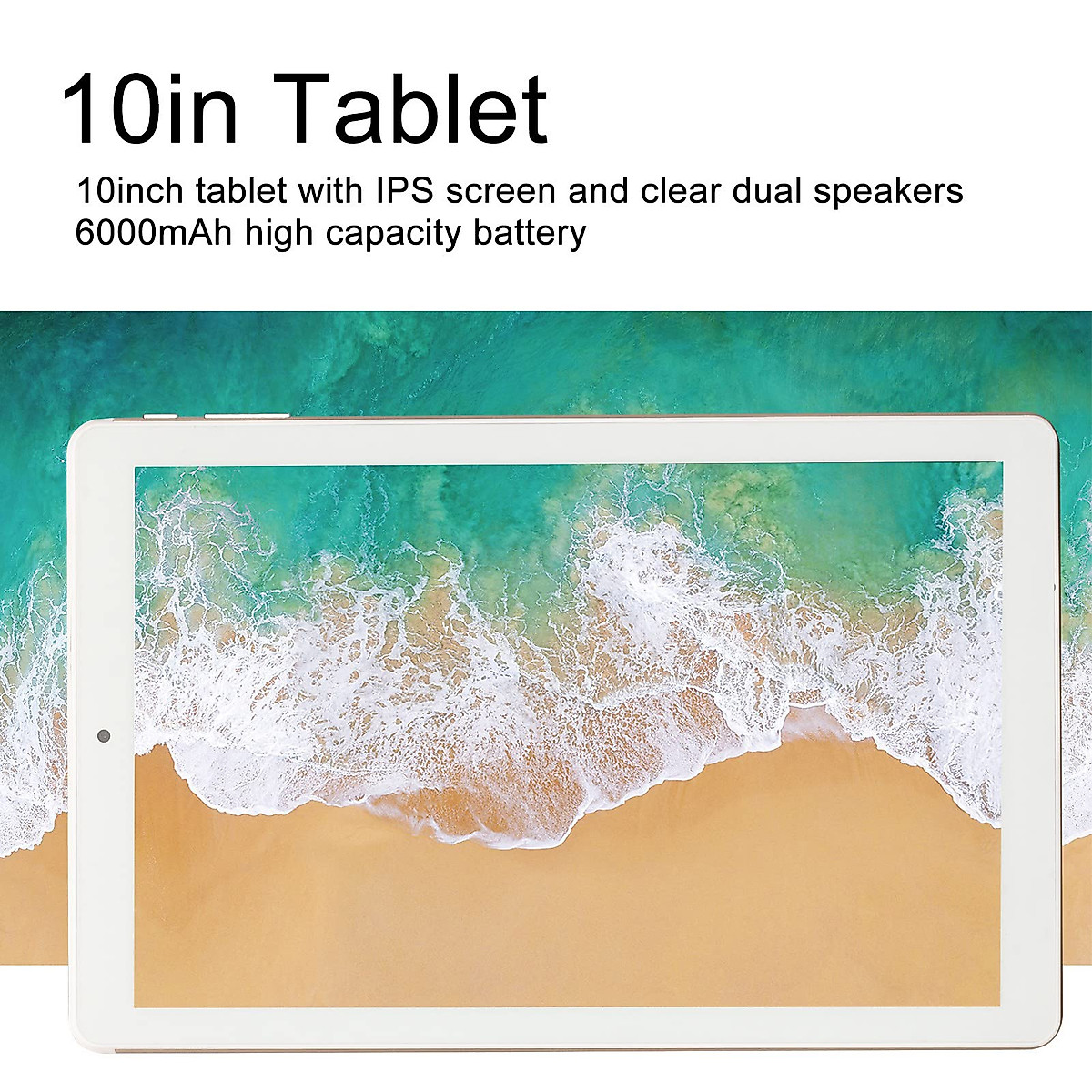 10 Inch Tablet, Android11 System 4G RAM 256G ROM Support WiFi 3G Networks Gold Tablet for Android 11 for Study, Watch Videos, Read Books