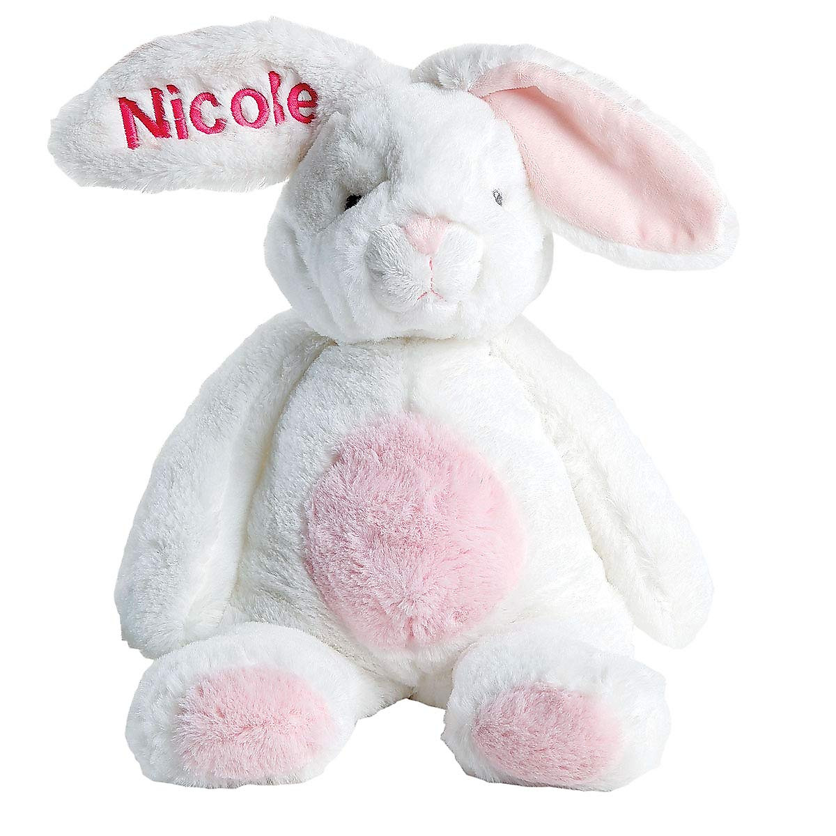 Lillian Vernon My First Easter Bunny Plush Pink Toy - Stuffed Animal with Customizable Embroidered Name for Boys & Girls, Personalized Kids & Toddler Gifts, 16 Inches Tall