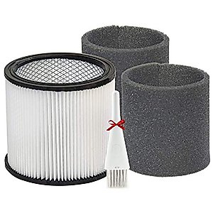 Replacement 90304 90350 90333 Cartridge Filter Compatible with Shop-Vac 5 Gallon Up Wet/Dry Vacuum Cleaners