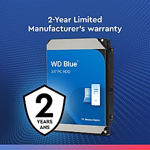 Western Digital 1TB WD Blue PC Internal Hard Drive HDD - 7200 RPM, SATA 6 Gb/s, 64 MB Cache, 3.5" - WD10EZEX