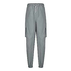 Outdoor Pants for Men Solid Color Casual Hiking Lightweight Sweatpants Fitness Leg Petite Tactical Pants with Pockeis