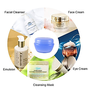 LONGWAY 1 Oz (30ML) Little Plastic Jars with Lids and Inner Liners | Empty Lotion Containers/Travel Cream Containers - for Salves,Lotions and Creams, Cosmetic Jars & BPA Free (Pack of 12, Purple)