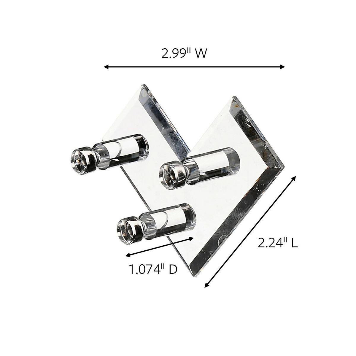 Command Clear Jewelry Rack, Holds up to 1 lb, 2 Jewelry Racks with 3 Medium Command Strips, Damage Free Hanging on Walls, Doors, Cabinets, and Closet for Jewelry and Accessories