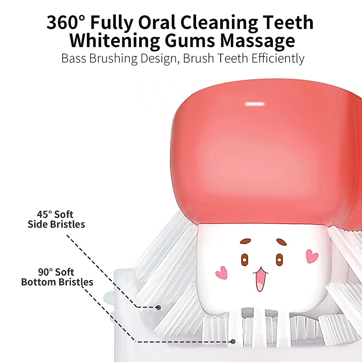 Zuzuxia U Shaped Toothbrush Kids Toothbrushes, Soft Food Grade Silicone Kids Toothbrushes U Shape Toothbrush for Kids Baby Toddler 360° U Toothbrush