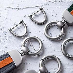 Noreyvis Alcantara Leather Key Fob Cover Protective Shell Case with Keychain Compatible for Bentley Continental GT GTC Mulsanne 2004-2016(Orange)