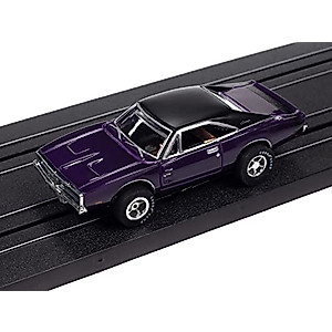Auto World Xtraction 1969 Dodge Charger (Plum Crazy Purple) HO Scale Slot Car