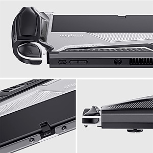 GTAplam Protective Case Compatible with Nintendo Switch OLED Model 2021(Note: Not Fit in The OLED Dock), TPU Ergonomic Comfort Cover for Nintendo Switch Console and Joy-Con, Black