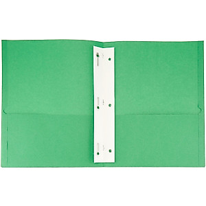 Amazon Basics Twin Pocket File Folders with Fasteners, 25-Pack (Assorted)