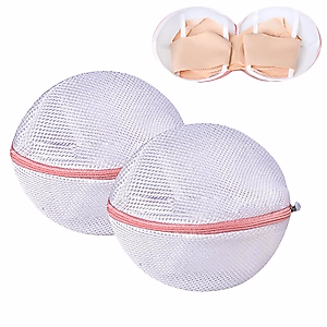 ZCYJHOT 2Pcs Underwear Laundry Bag with Zipper，Bra Washing Bag for Laundry Mesh，Honeycomb Mesh Laundry Bags for Delicates, Large Lingerie Wash Bag Pink(7.87in*7.87in)