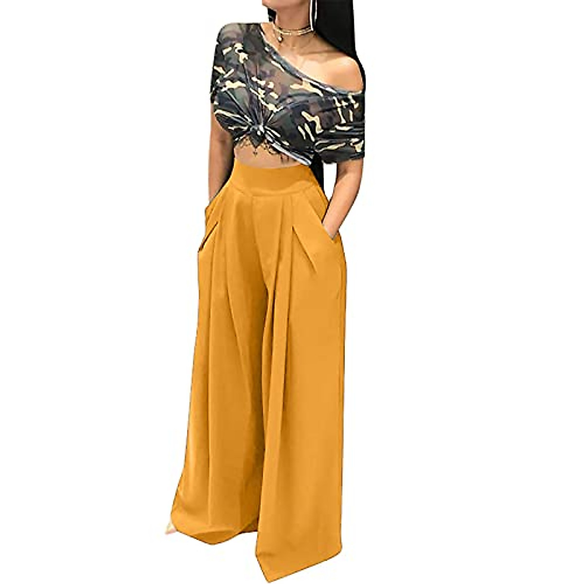 FlekmanArt Womens High Waisted Pants 2 Piece Rompers for Teens 20x Jeans Men Menswear Trousers Ladies White Trousers