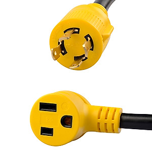 MaxWorks 50279 30AMP 4-Prong Generator Male to 50 AMP Welder Female