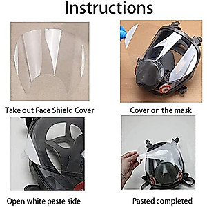 AiliveSun 30 Pack Peel Off Lens Cover for 3M 6885, 6000, 6700, 6800, 6900 Face Shield Cover