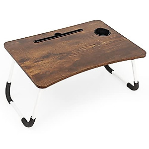 Laptop Stand for Bed，Folding Bedtray Table ,Notebook,Cup and Phone Holder,Portable Laptop Desk Watching and Eating for Bed,Couch,Floor