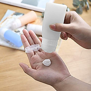 YAMYONE Travel Bottles for Toiletries, Tsa Approved Travel Bottle 3OZ Shampoo Travel Container, BPA Free Leak Proof Travel Tubs Refillable Liquid Travel Accessories for Cometic Shampoo and Lotion Soap