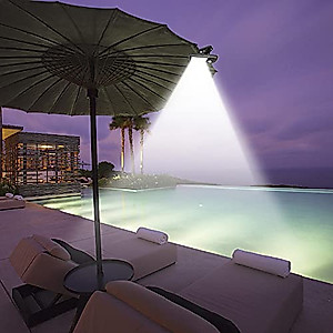 4 Pack Solar Motion Sensor Security Umbrella Light,Clip on Lights Outdoor with 40 LED,2 Modes Wireless Waterproof for Patio Wall Garage Hiking Camp Tent Portable Emergency Lighting