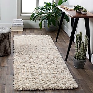 Livabliss Hapsburg Moroccan Shag Runner Area Rug,2'7" x 14',Beige