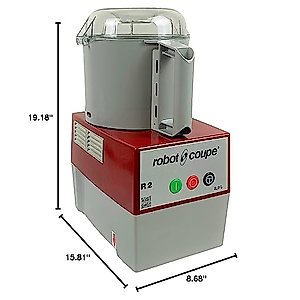 Robot Coupe - 4581 R2N Continuous Feed Combination Food Processor with 2.9 L Polycarbonate Bowl, 1-HP, 120-Volts