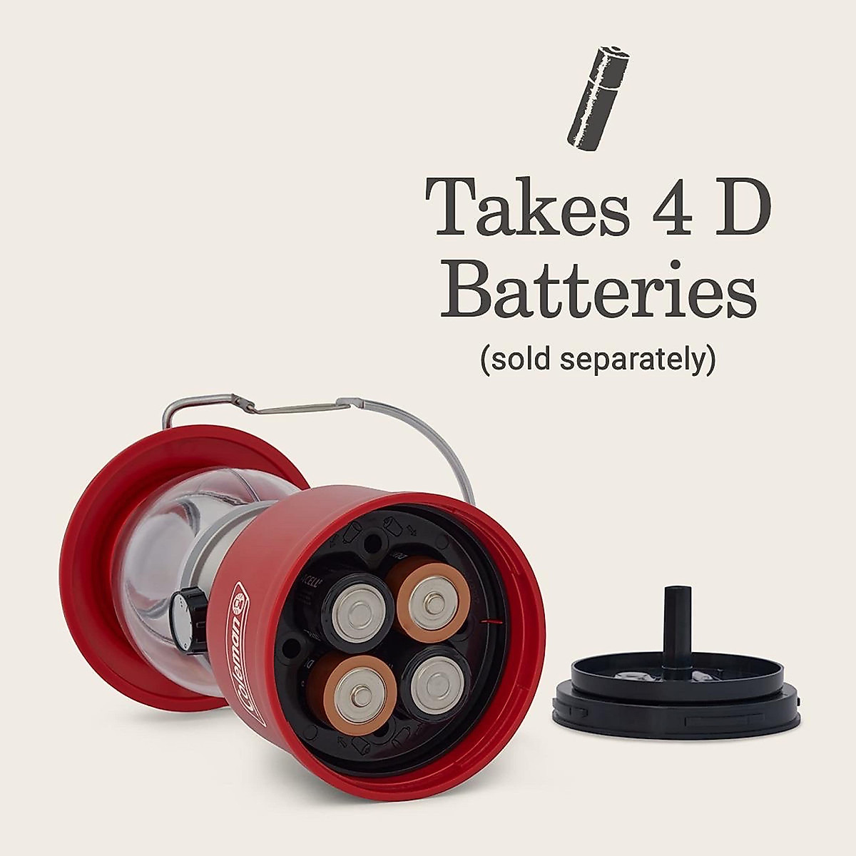 Coleman Classic LED Lantern, 300L/500L Handheld Lantern with Hanging Handle, Durable & Water-Resistant Lantern with Long Runtime for Camping, Emergencies, & at-Home Usage