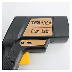 Colorimeter, TES-135A Digital Color Analyzer Meter, USB Interface LCD Display Auto Memory Instruction Manual Software CD USB Cable