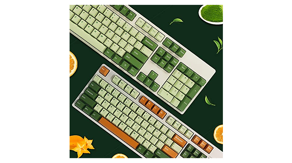 Gamakay Matcha Green PBT Keycaps for Cherry MX Switches 163 Keys